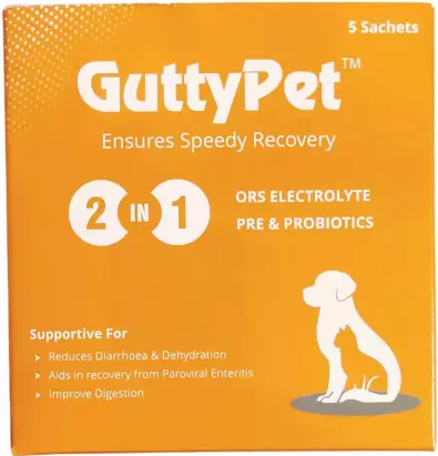 GuttyPet 2 in 1 ORS + Pre & Probiotics Supplement – 5 Sachets – ShakeHands