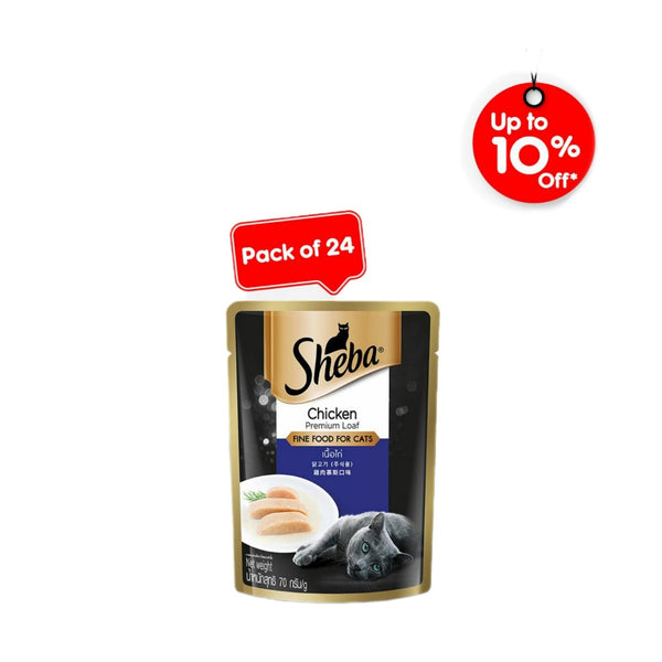 Sheba Chicken Premium Loaf Cat Pouch 70 G (Pack Of 24) – ShakeHands