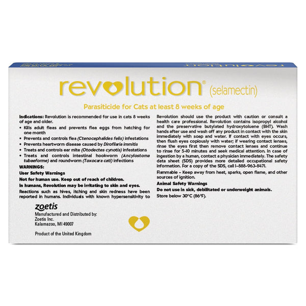 Zoetis : Revolution 45 mg Selamectin for Cats (5.1–15 lbs) – 3 Doses ...