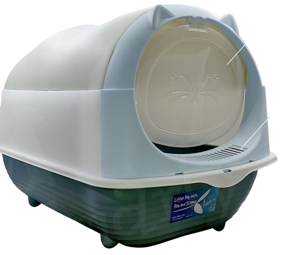 Smarty Pet Hooded Cat Litter Box with Front Flap Door – ShakeHands