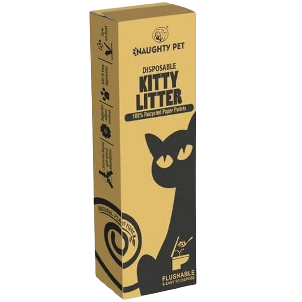 Naughty Pet Flushable Recycled Paper Cat Litter – Disposable Pellets ...