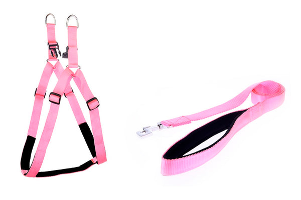 Kennel Padded Soft Nylon Super Premium Adjustable Harness & Leash Set ...