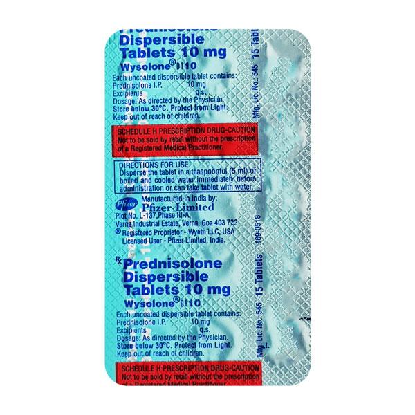 Pfizer Wysolone 10 mg Dispersible Tablets (Prednisolone) – ShakeHands